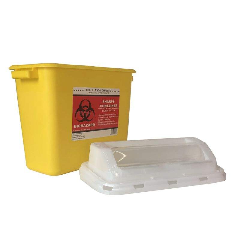 Medical Plastic Biohazard Safety Sharp Container 2L Medical Biohazard ...